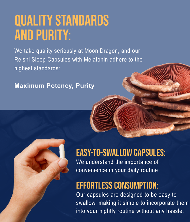 Reishi Sleep Capsules with Melatonin – Moon Dragon Co